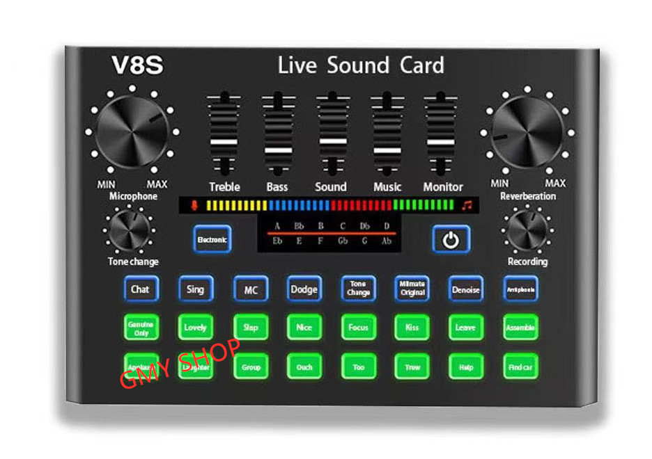 V8S Audio V8 Stereo Headset Microphone Webcast Streamer Live Sound Card -(Bluetooth) (V8S) - GMY ...