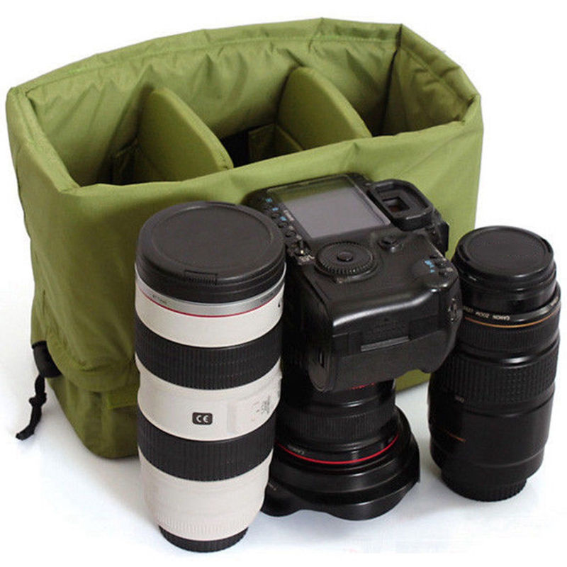 Waterproof Insert Padded Partition Camera Bag Lens Case For Dslr Slr ...