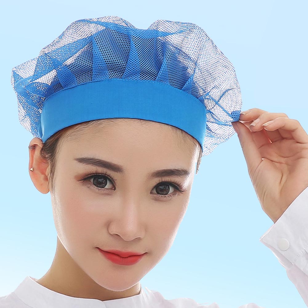 Uni Breathable Adjustable Mesh Cap Factory Worker Kitchen Cooking Chef ...