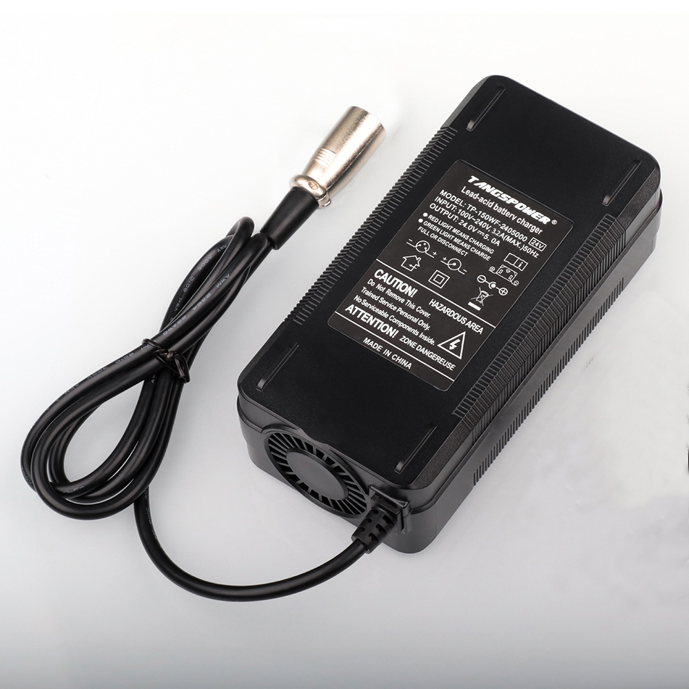 24V 5A Lead Acid Battery Charger For 28.8V Wheelchair golf cart lead-acid Charger With 3-Pin XLR ...