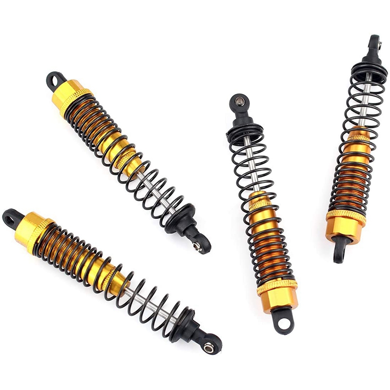 4PCS Shock Absorber 108mm Aluminum Alloy,Front Rear Assembled Spring Damper Suspension for 1/10 ...