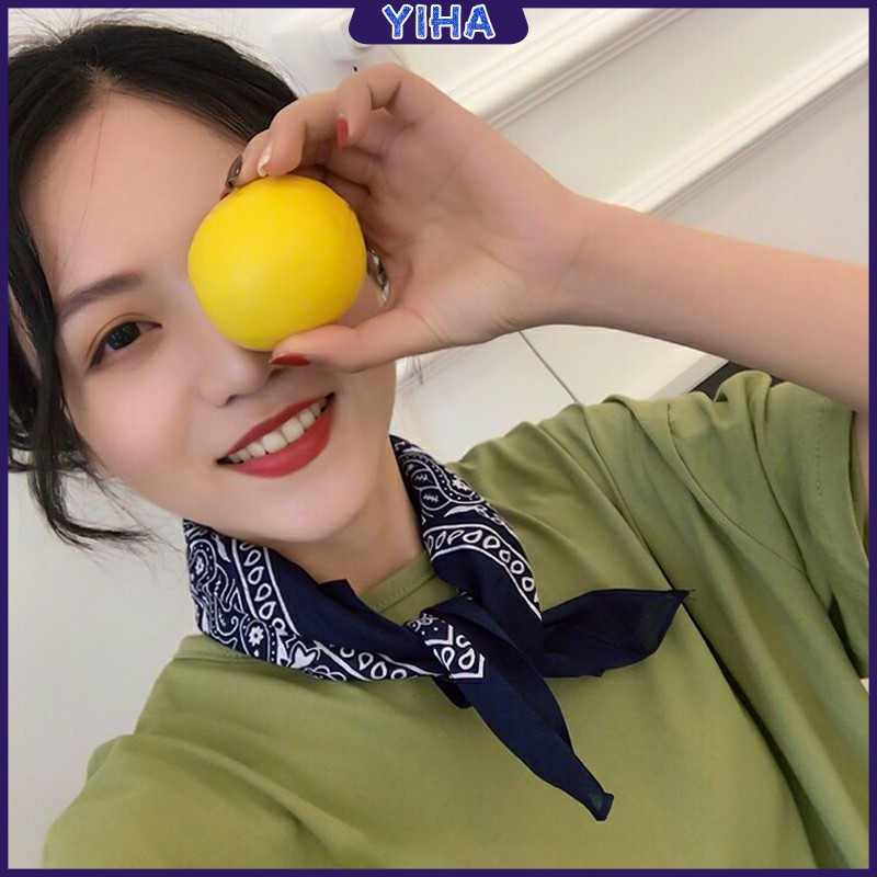 Yiha ผ้าโผกหัว ผ้าพันคอ ผ้าเช็ดหน้าวินเทจ square towel - Yiha - ThaiPick