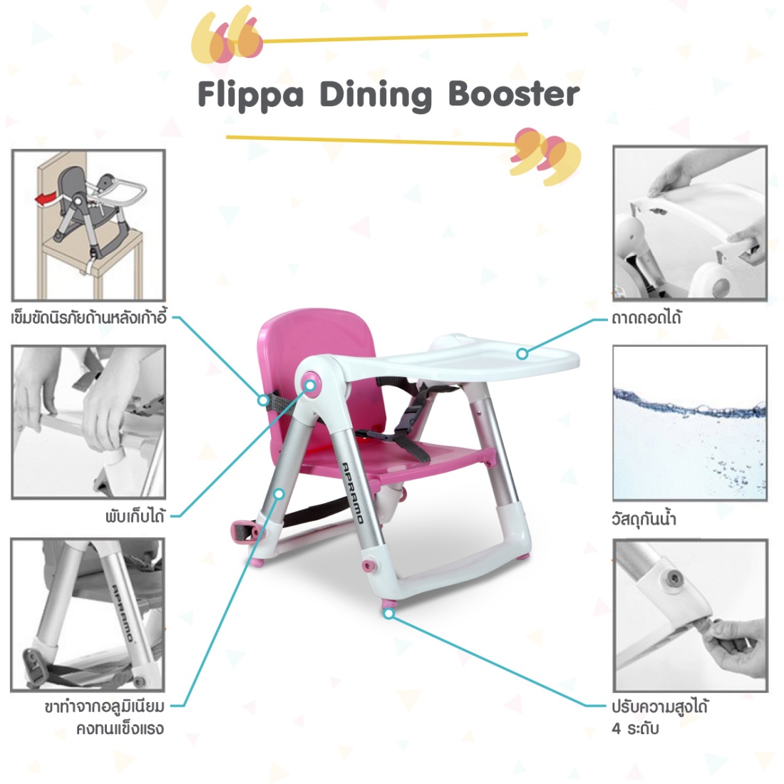 Apramo แบรนด์แท้ เบาะรองซัพพอร์ต Flippa Cushion Soft ซัพพอร์ต รองนั่ง ...