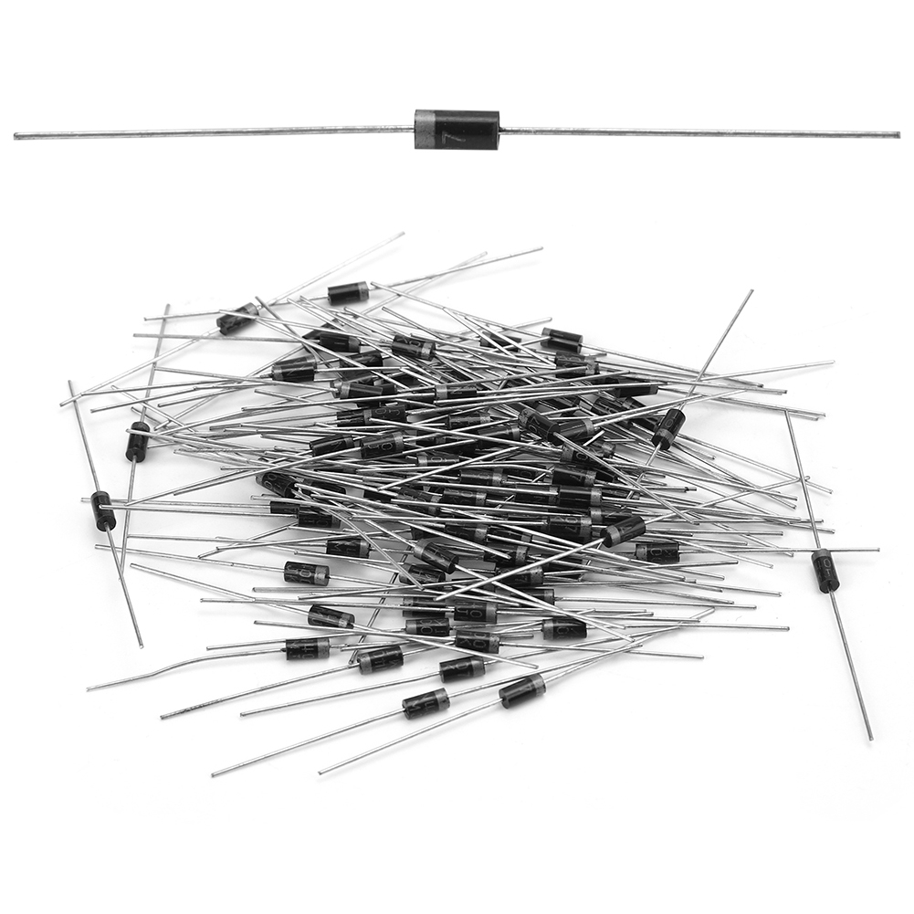 100pcs 1N4007 1000V 1A ไดโอด Rectifier ไฟฟ้าแรงสูง Rectifying Diodes ...