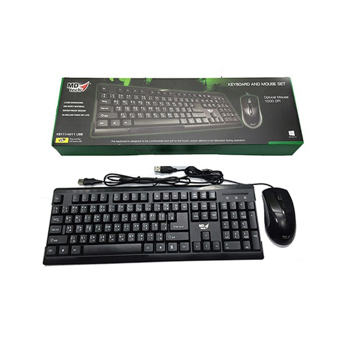 จำนวน 1 อัน MD TECH KEYBOARD AND MOUSE เซ็ท คีย์บอร์ด และเมาส์ รุ่น ...