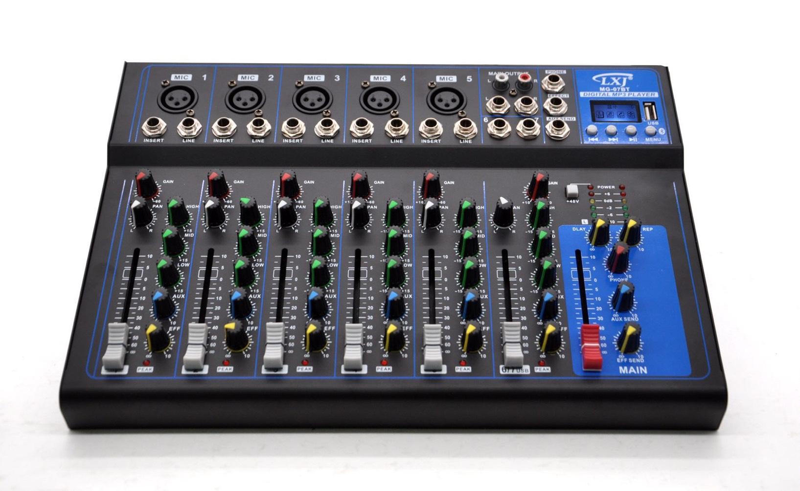 มิกเซอร์ MG07 มิกซ์เซอร์ 7 แชลแนล DJ สตูดิโอ KARAOKE Live สด Gaming ...