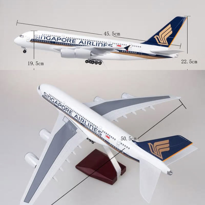 Singapore Airlines Airbus A380 Super Jumbo Airplane Model with LED ...
