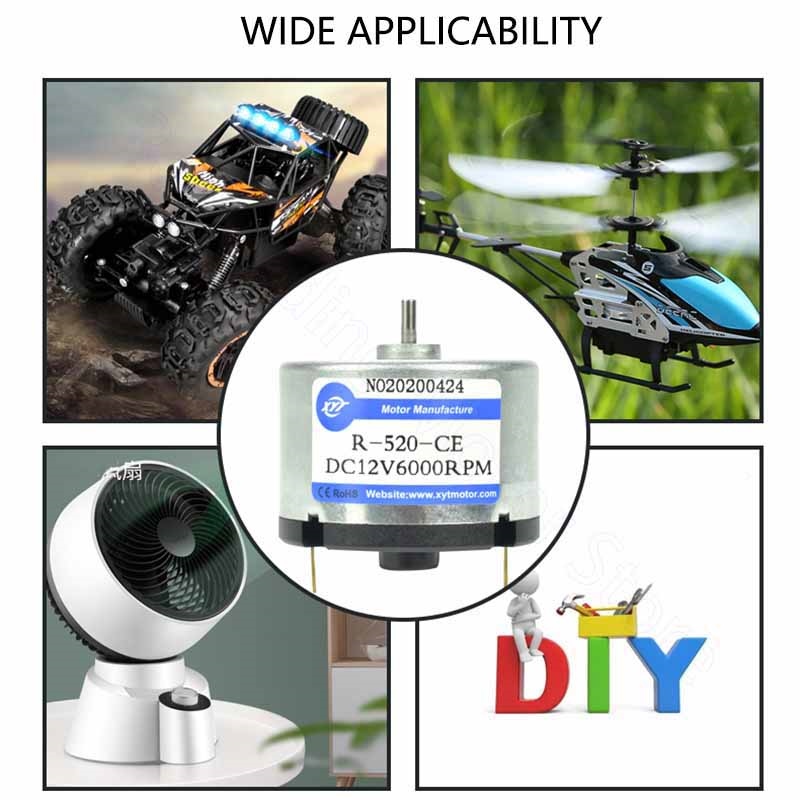 DC 6V 12V 24V Micro Motor 7W 6000 8000 10000RPM High Speed Brushed ...