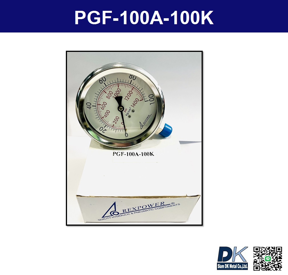 PRESSURE GAUGE PGF-100A-100K 3/8" PT | Lazada.co.th