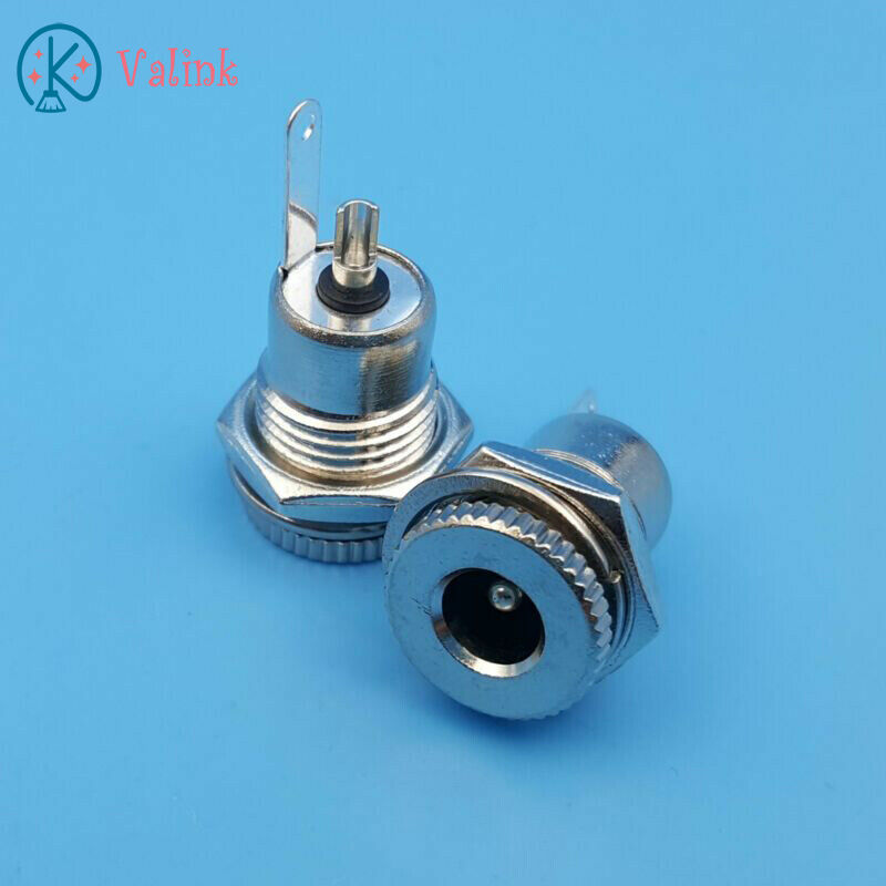 Valink 10Pcs Female Metal Panel Mount Socket DC Power Connector Jack ...