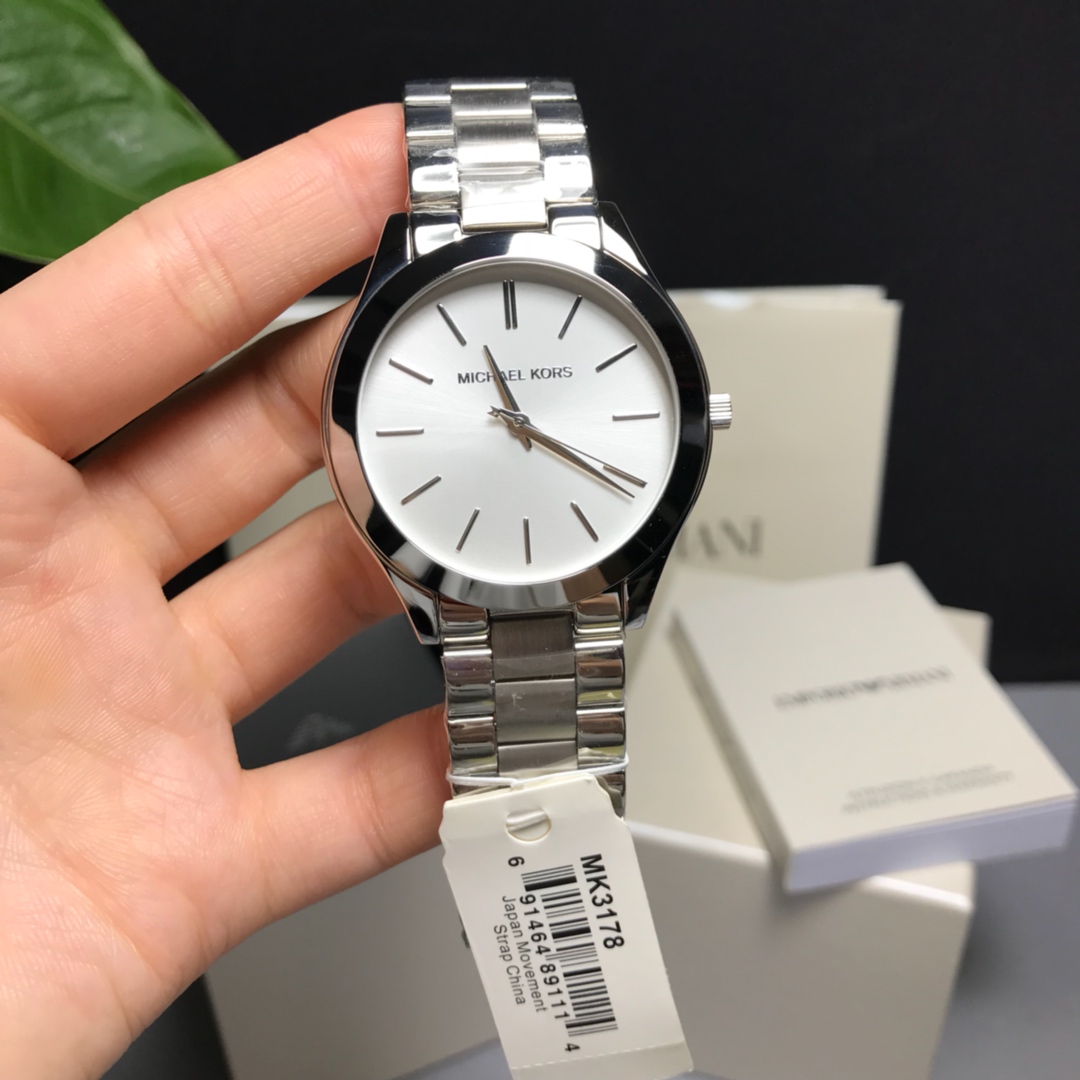 Michael Kors Runway Silver Dial Ladies Watch MK3178 MK3181 -39mm ...