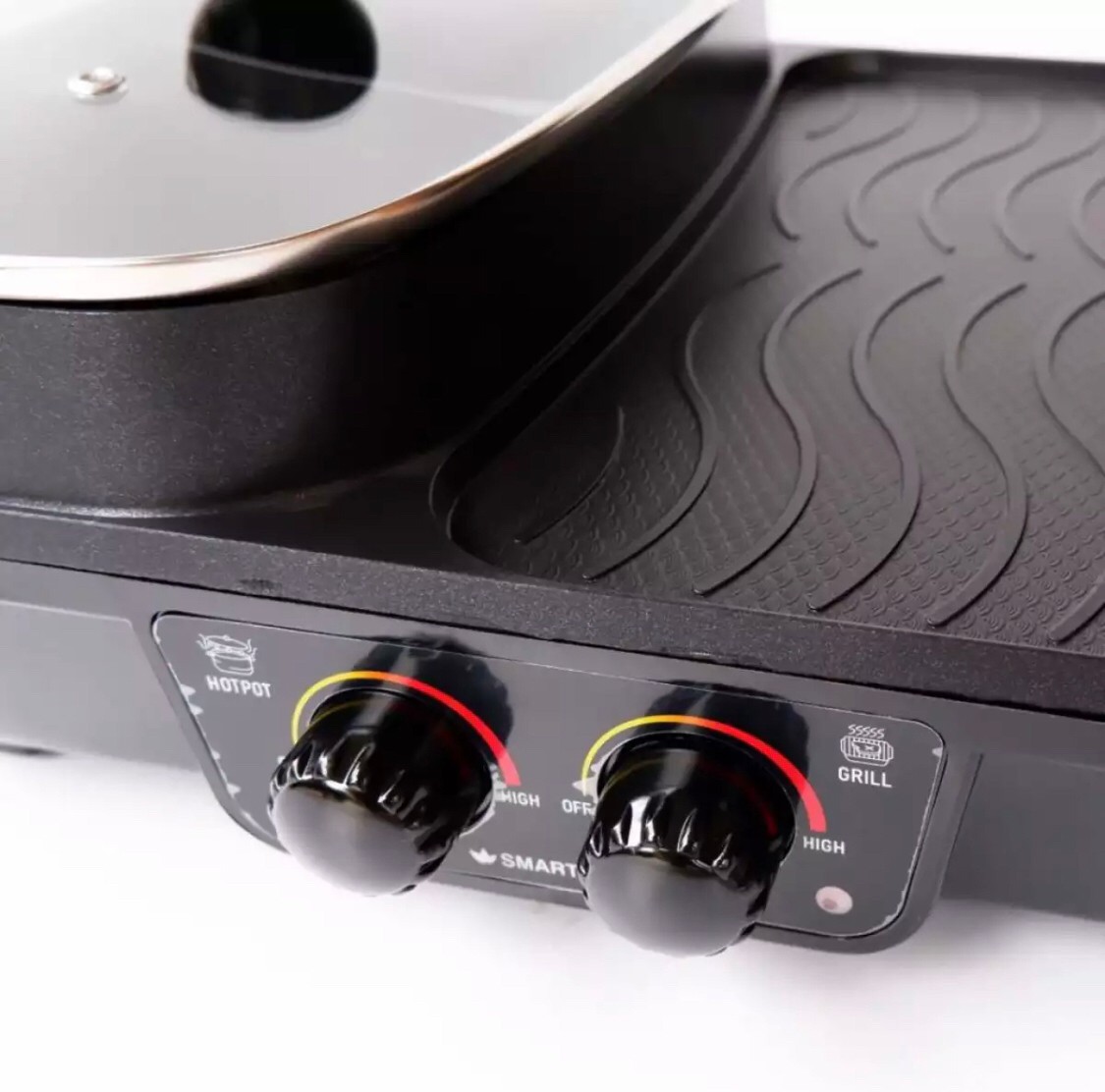 SMARTHOME สมาร์ทโฮม Grill BBQ รุ่น SM-EG1505 เตาปิ้งย่างอเนกประสงค์พร้อมช่องทำสุกี้ รับประกัน 3 ...