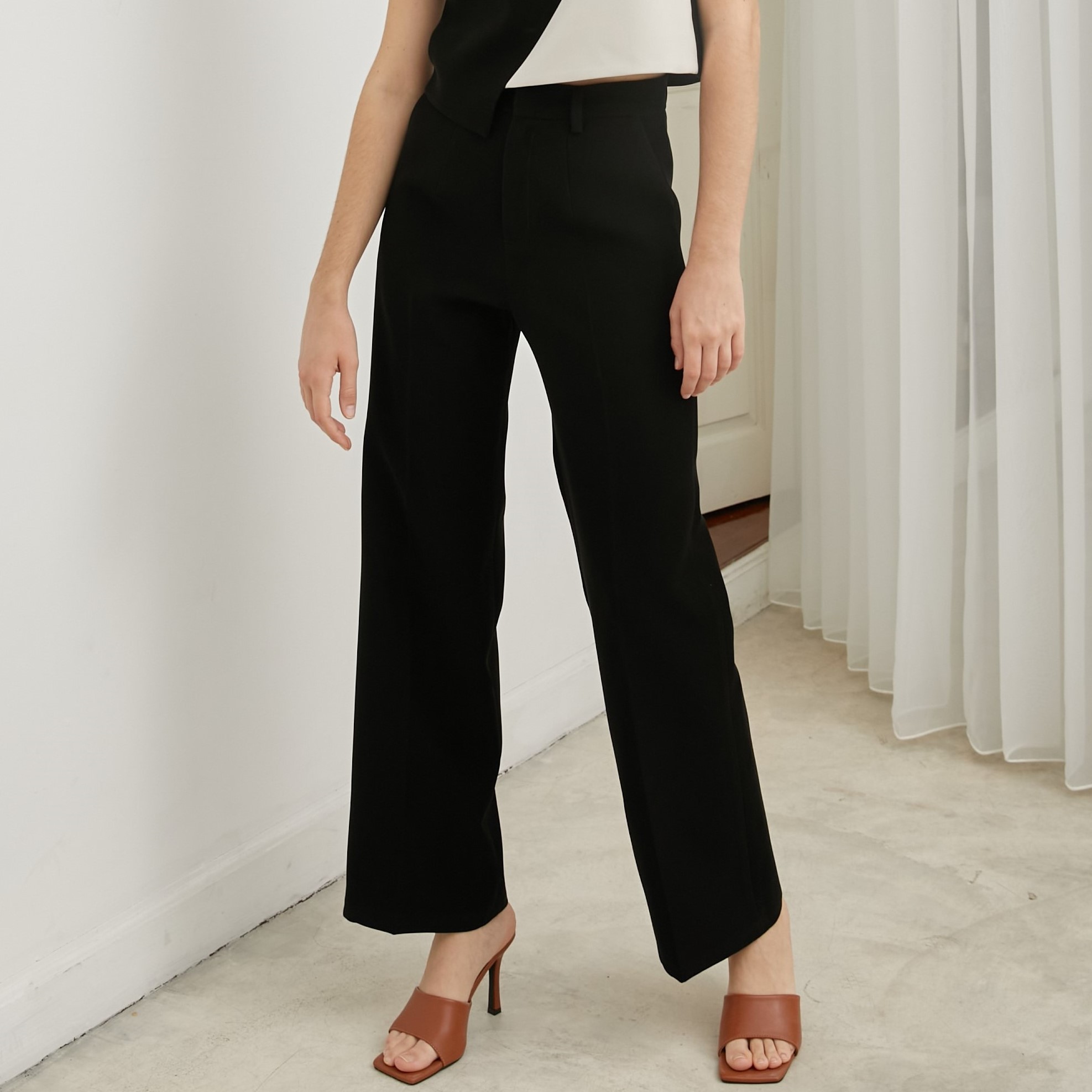 PIMNATTA Eric Pants Black กางเกงขายาวทรงตรง สีดำ (🔥สินค้าพร้อมส่ง) แพท ...