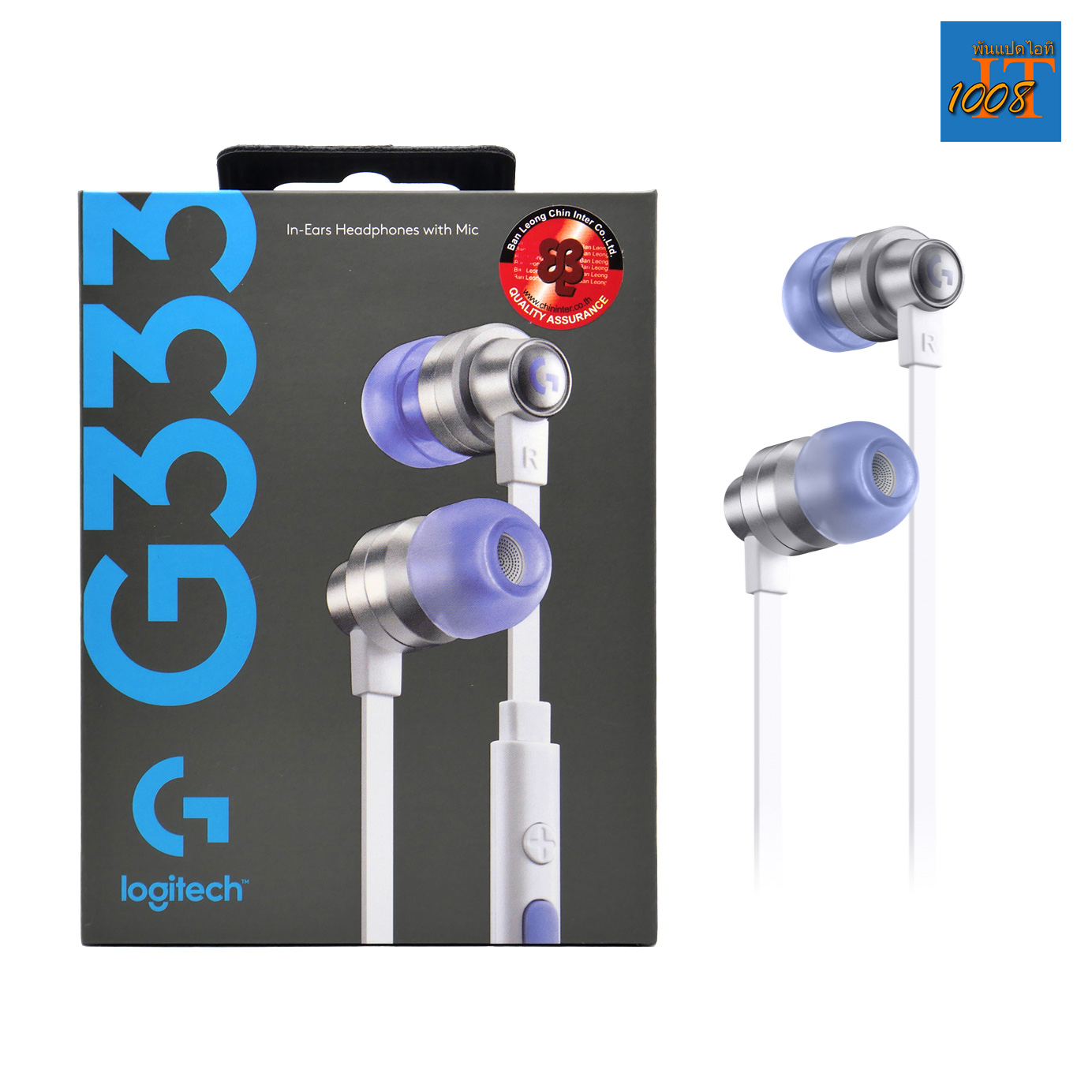 หูฟังเกมมิ่งอินเอียร์พร้อมไมค์ Logitech G333 in-ears headphone with mic ...