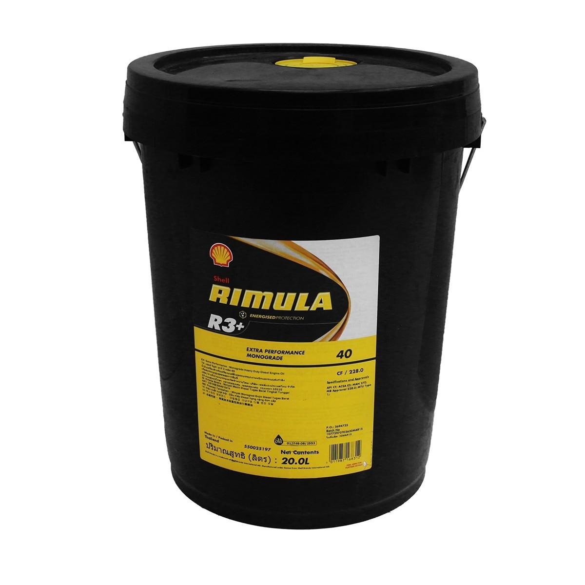 SHELL น้ำมันเครื่อง 20 ลิตร รุ่น Rimula R3 40 - Edie - ThaiPick