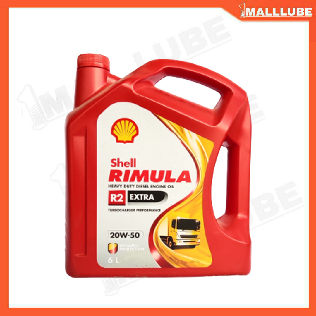 น้ำมันเครื่องดีเซล shell Rimula R2 Extra 20W-50 / 15W-40 ขนาด 6 ลิตร ...