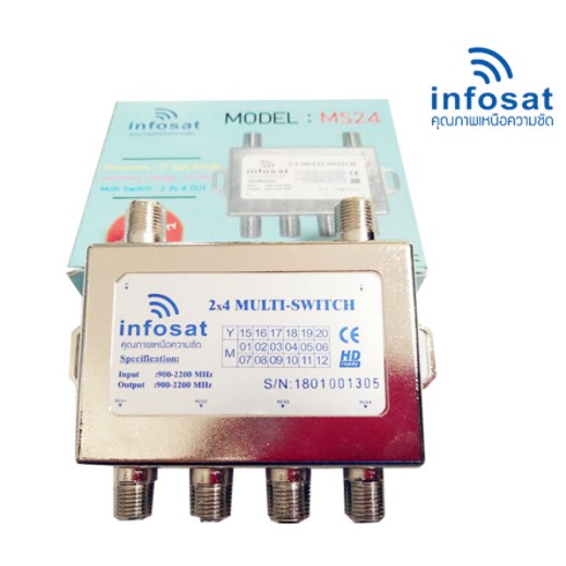 กล่องรับสัญญาณดาวเทียม กล่องดูบอลโลกได้ อินโฟแซท INFOSAT HD Q168 รุ่น ...