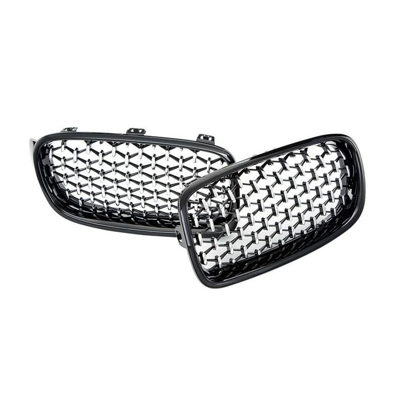 1Pair Car Mesh Front Bumper Kidney Grille Grill Fit For-BMW F30/31 2012 ...