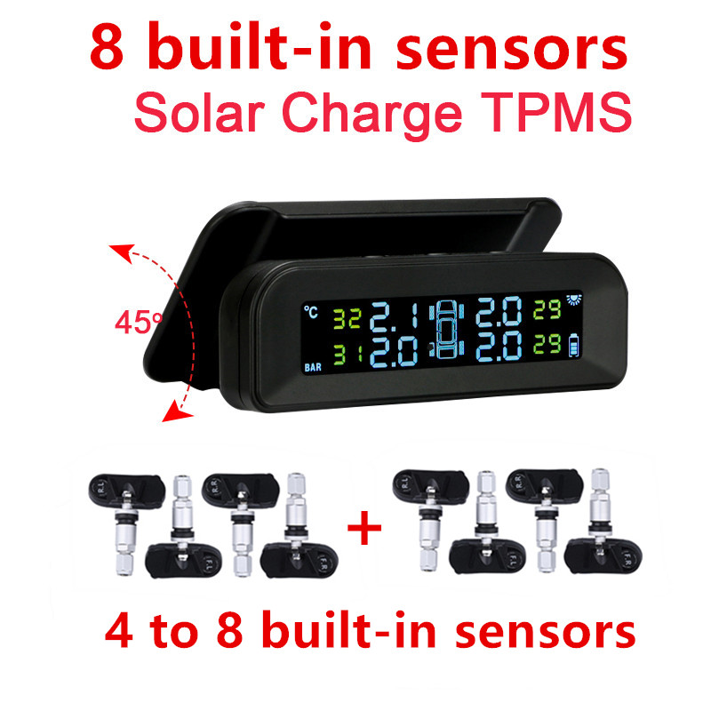 TPMS Tire Pressure Alarm Monitor System Display Original Wireless HD ...