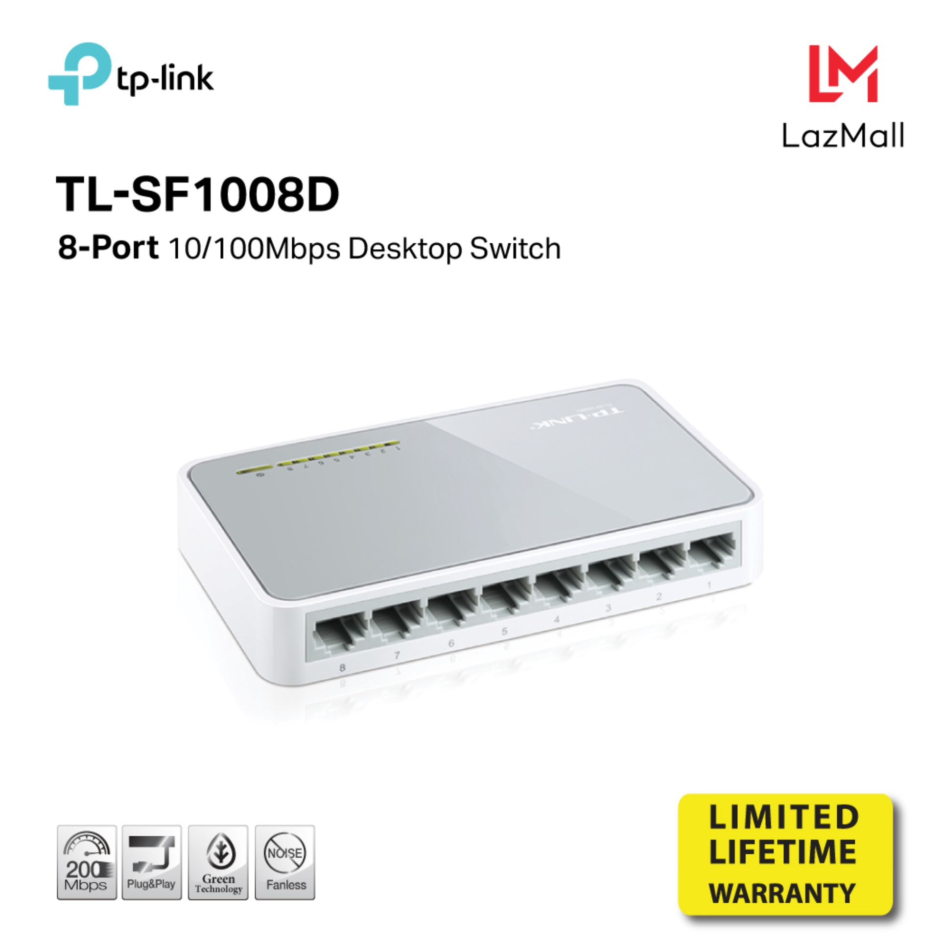 tp-link TL-SF1008P Switch 8 Port witch POE 4 Port - landlink - ThaiPick