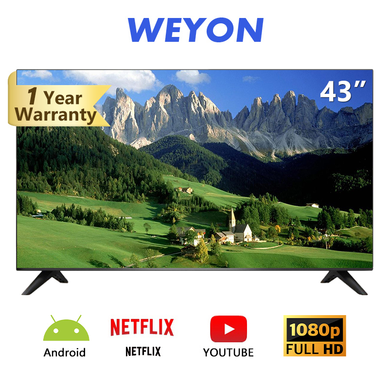 WEYON ทีวี 43 นิ้ว Smart TV 43 นิ้ว สมาร์ททีวี LED tv UHD Wifi internet Smart TV (รุ่น YM43A ...