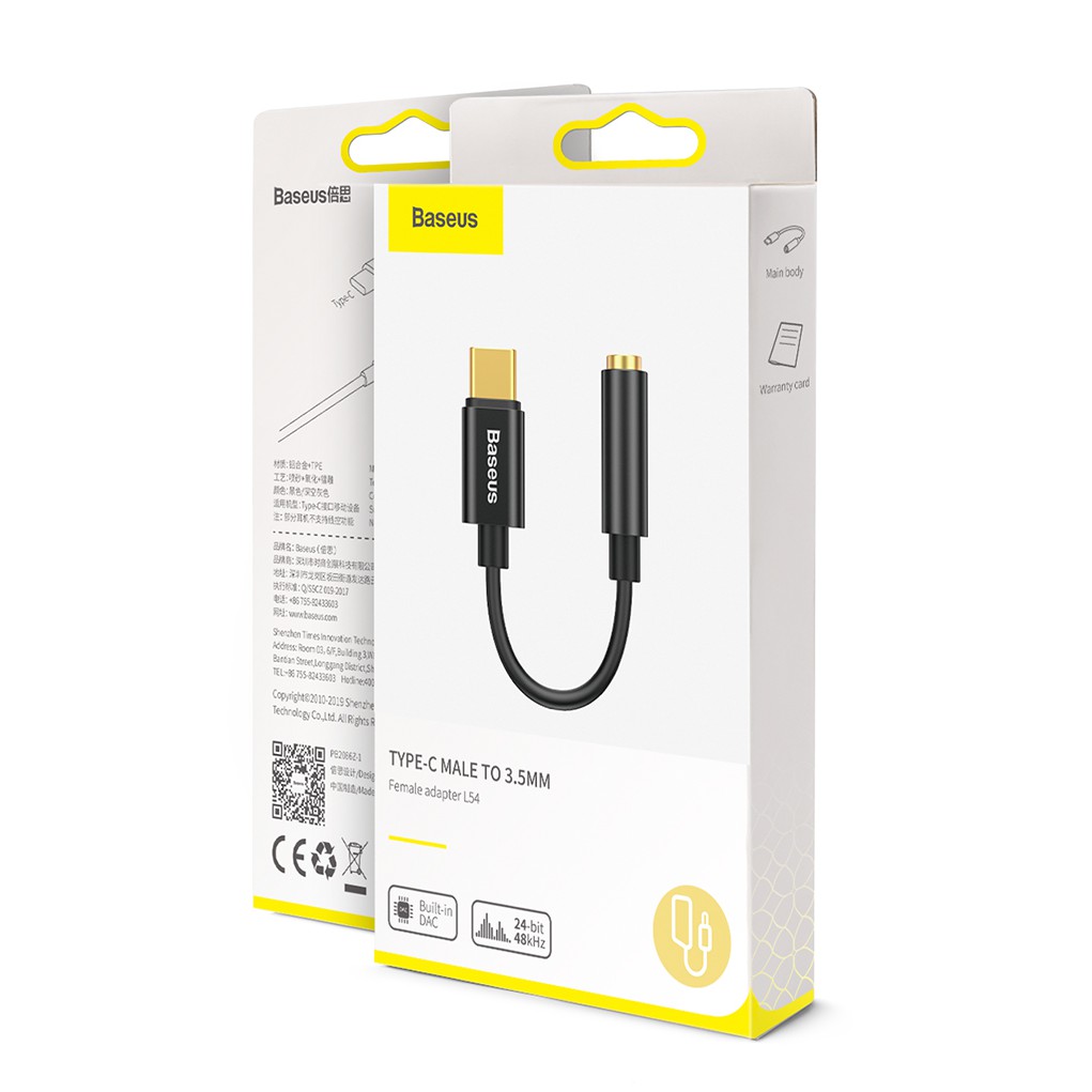 [แพ็คส่งเร็ว 1 วัน] Baseus L54 Adapter Type-C to 3.5mm Aux อแดปเตอร์ ...