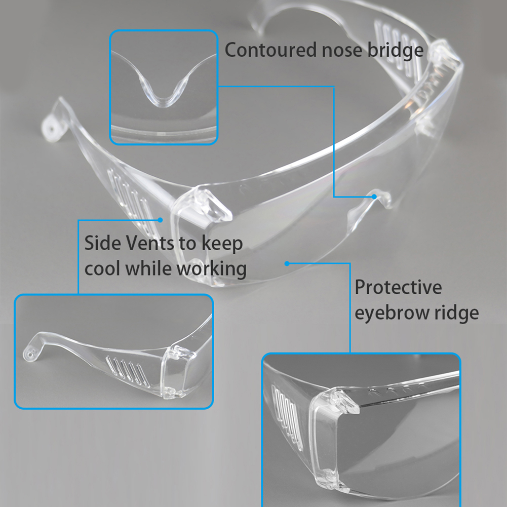Transparent Anti virus saliva Anti Droplet Anti Fog Safety Goggles Eye ...