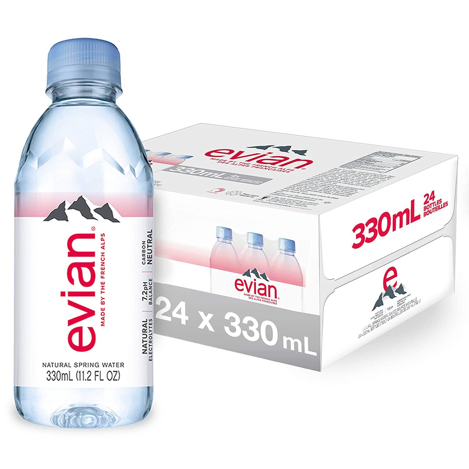 📌ส่งฟรี (3 ลัง=72 ขวด) Evian Mineral 330 ml. PET น้ำแร่ Evian ขนาด 330 ml. | Lazada.co.th