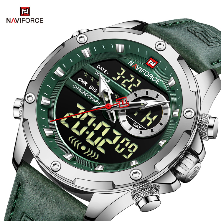 NAVIFORCE Mens Watch 2022 Fashion Sports Analog Quartz LED Double ...