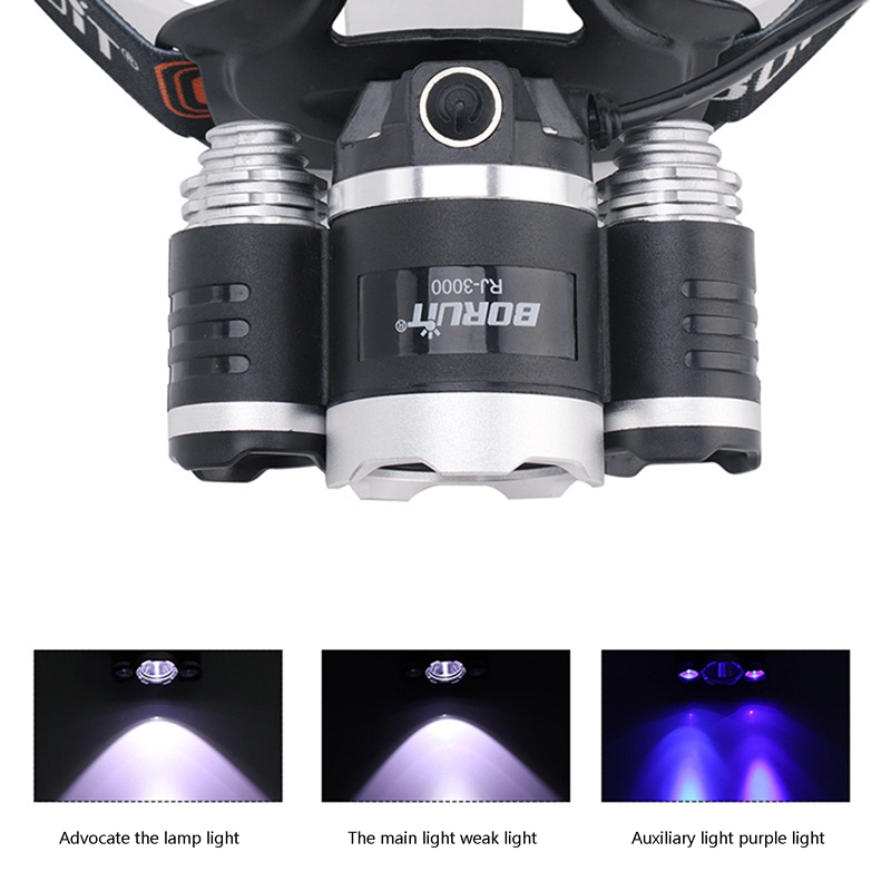 BORUiT RJ-3000 LED Hunting Headlight 3 Mode -Ultra Bright Head Light ...