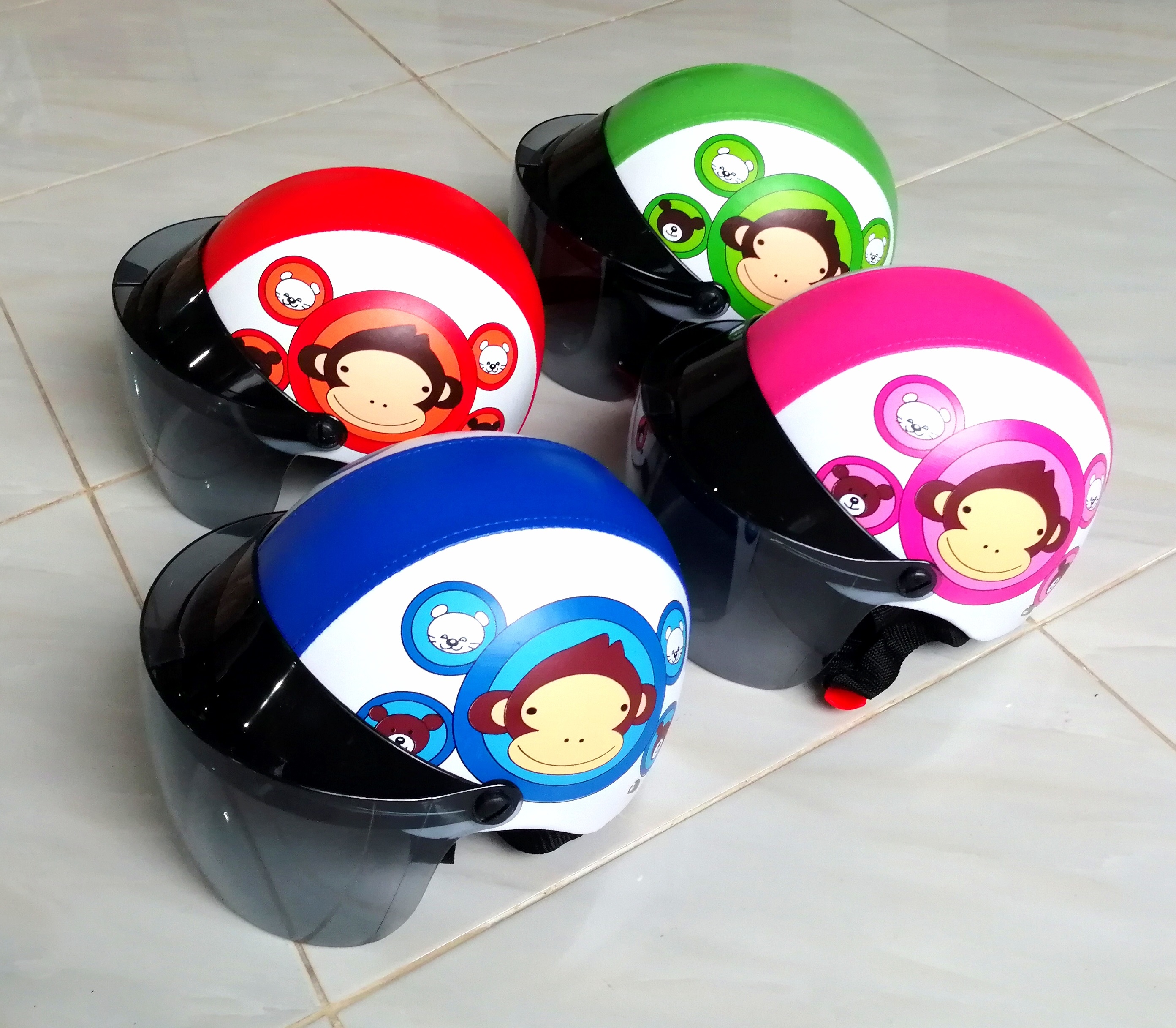 หมวกกันน็อคเด็ก ลายลิง รุ่นเฉพาะเด็ก (Monkey helmet for kids) - San ...