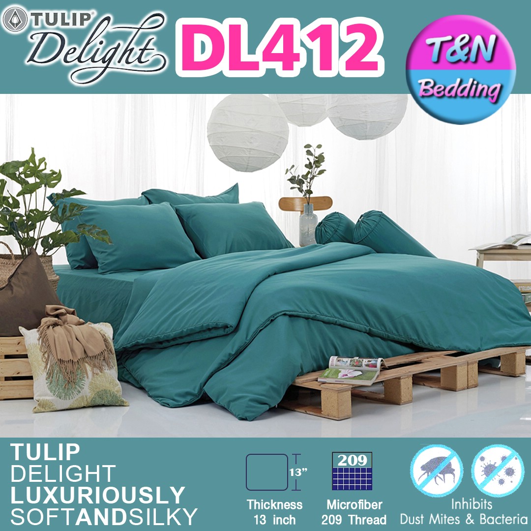 TeeBed???? Tulip Delight ชุดผ้าปู+ผ้านวม 5/6 ฟุต สีพื้น In the Moment DL401 DL402 DL403 DL404 ...