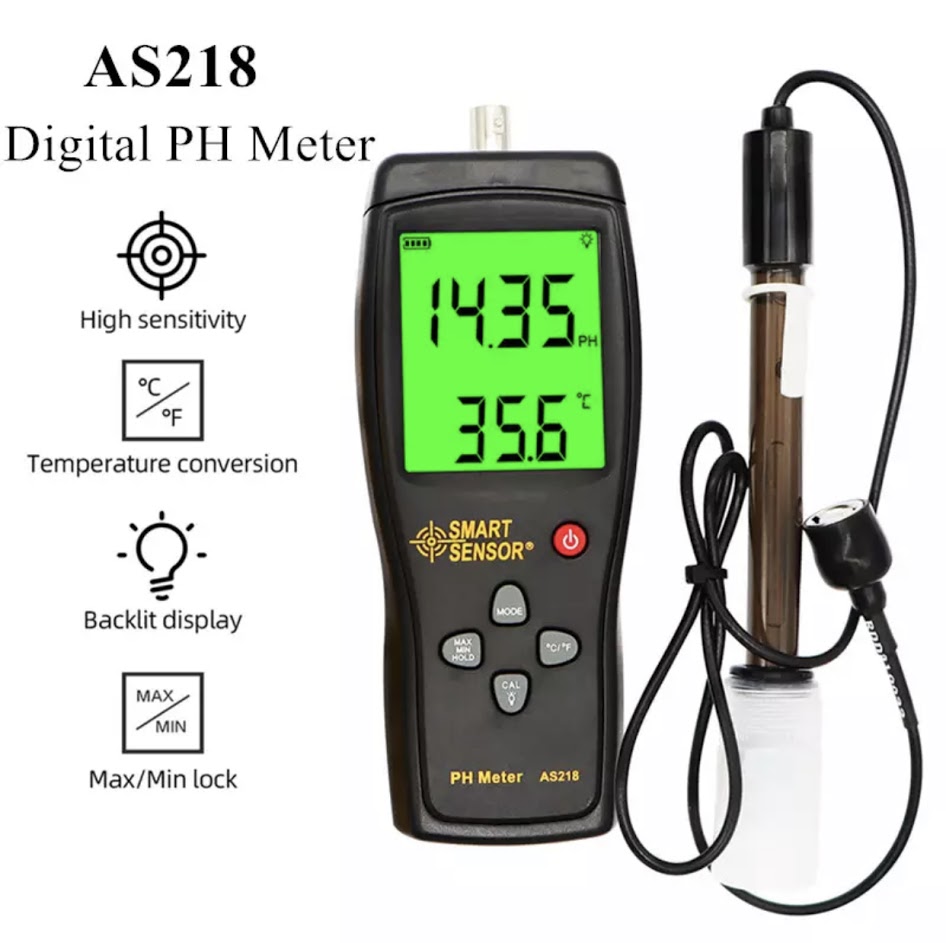 พร้อมส่ง Smart Sensor AS218 Digital PH Meter เครื่องทดสอบความเป็นกรด ...