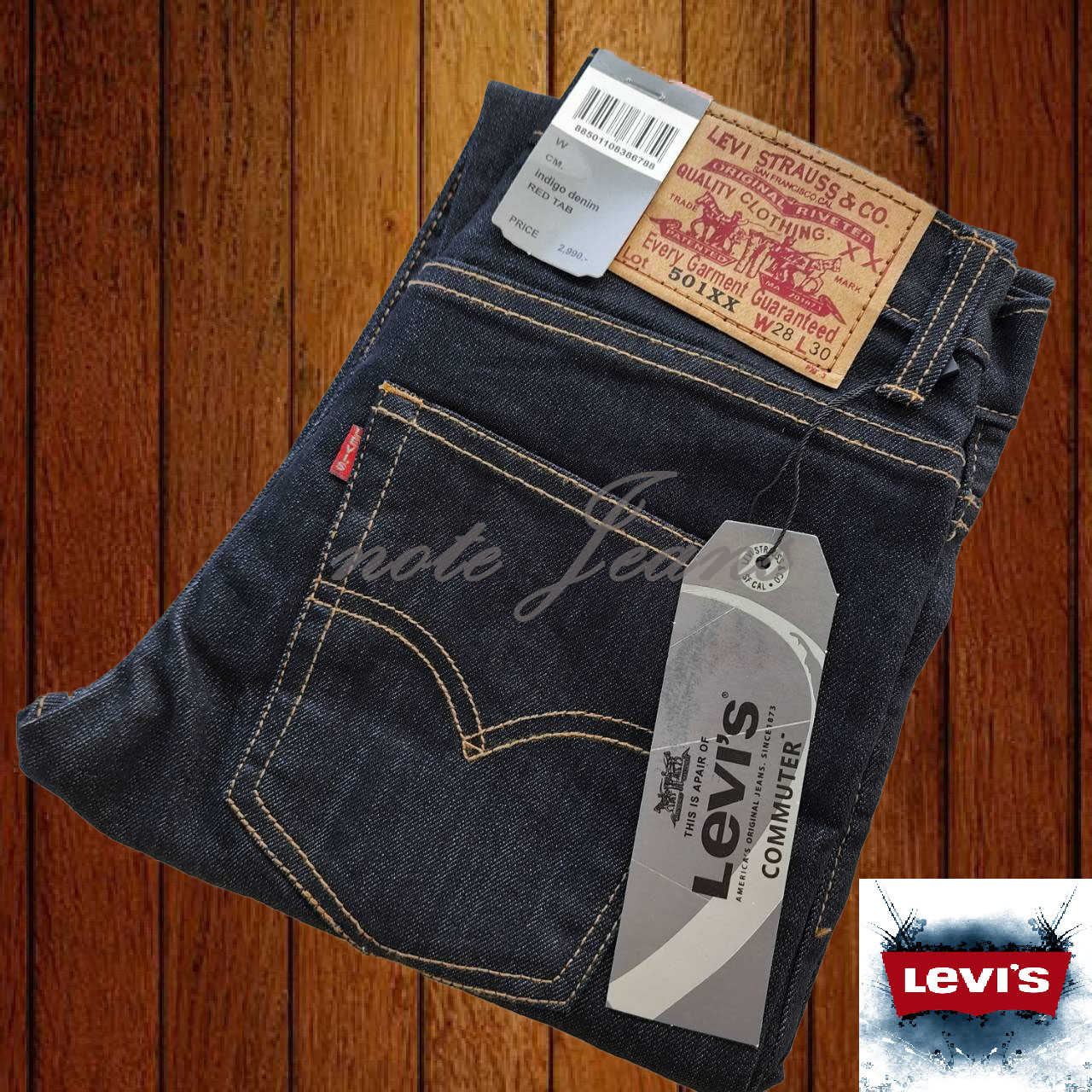 กางเกงยีนส์ Levi's 501 กระบอกเล็ก ผ้ายืด (กระดุม) มี 3 สี ((ถ่ายจากของ ...