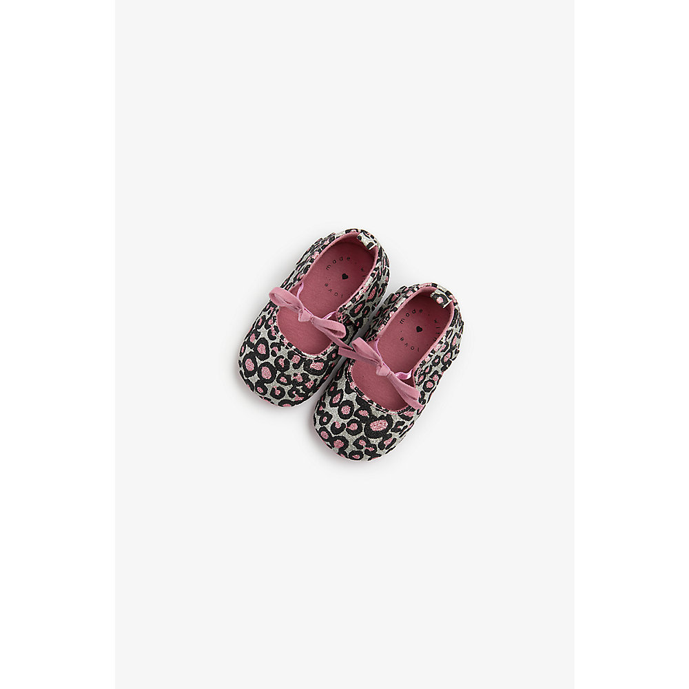 รองเท้าหุ้มส้นเด็กอ่อน Mothercare leopard-print pram shoes ZA732 ...