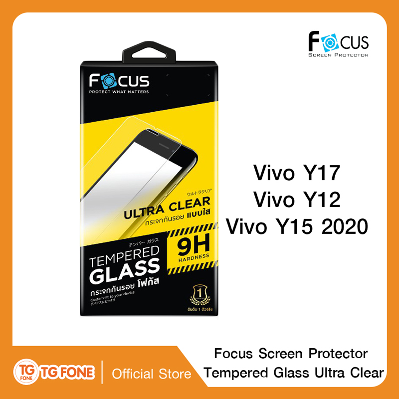 Focus Screen Protector Tempered Glass Ultra Clear For vivo Y17/Y12/Y15 ...