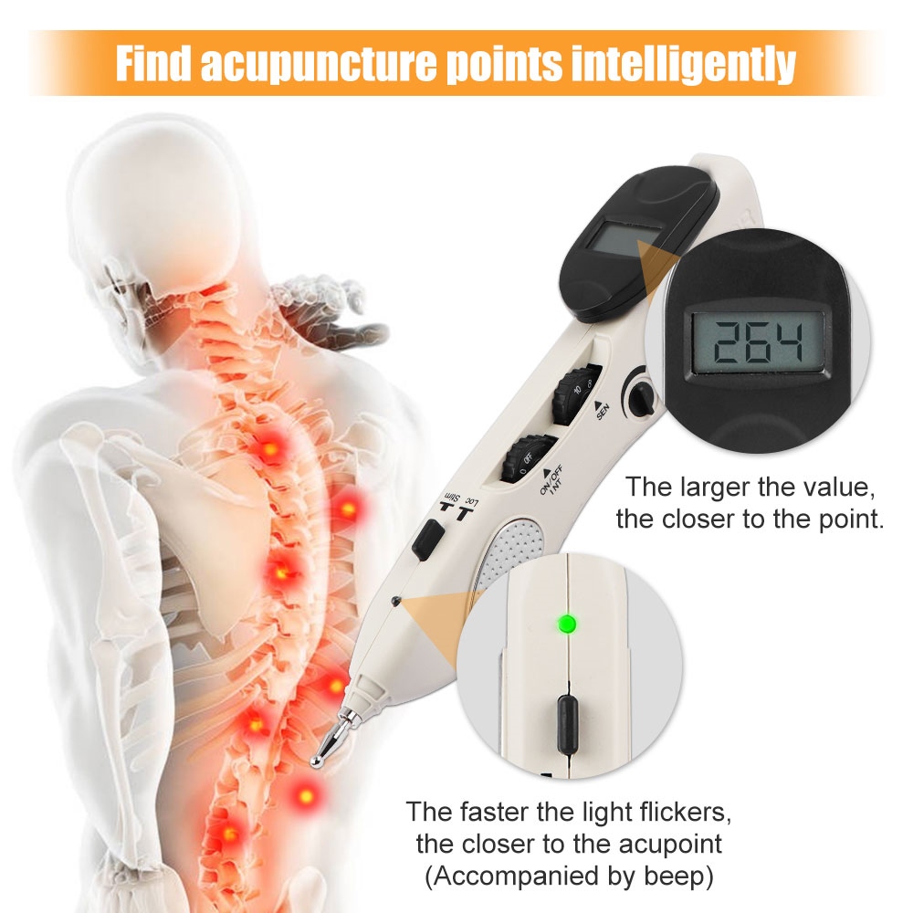 Electronic Acupuncture Pen Tens Point Detector With Digital Display ...