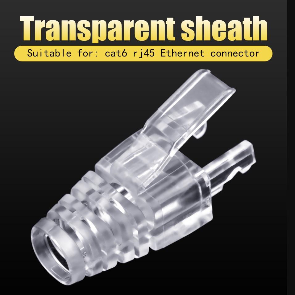 บูทครอบหัว RJ45 10 ตัว ( RJ45 Connector Caps Cat5e Cat6 RJ45 Plug Boots ...