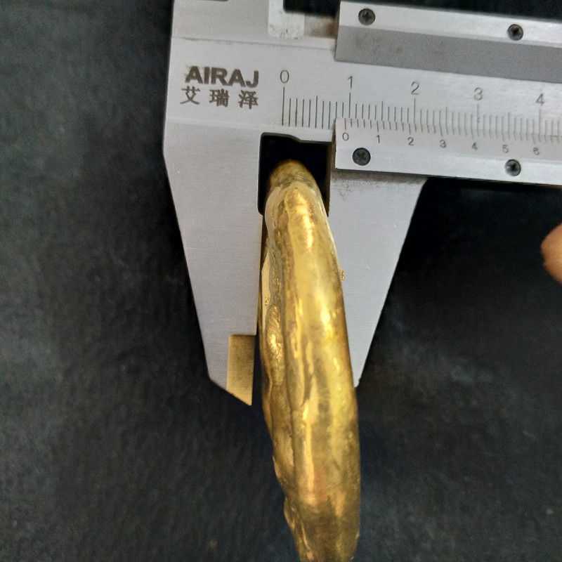 COPY LW Retro pure brass gilt gold ingot gold ingot Western Han ...