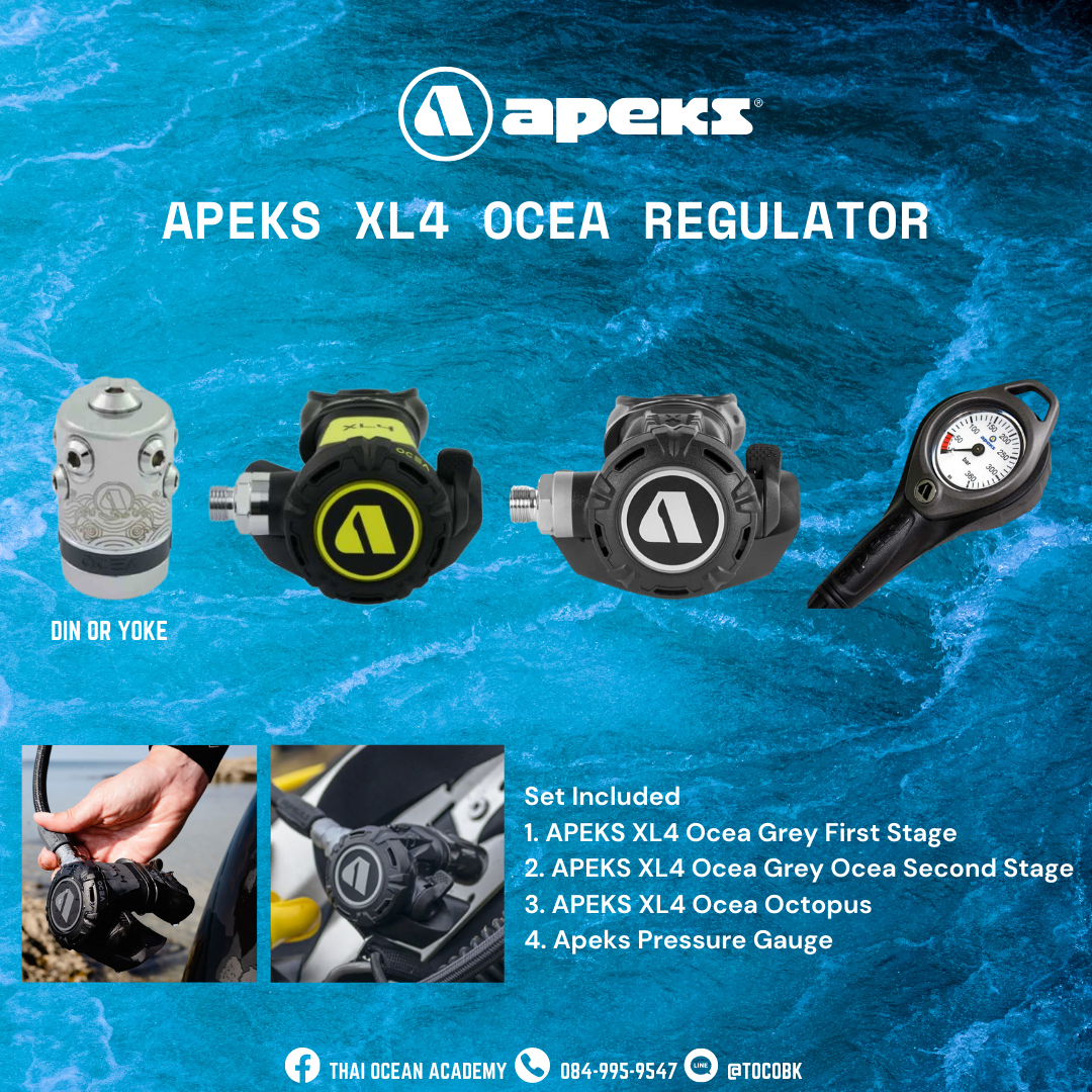 Apeks XL4 Ocea Regulator Set (Grey) | Lazada.co.th