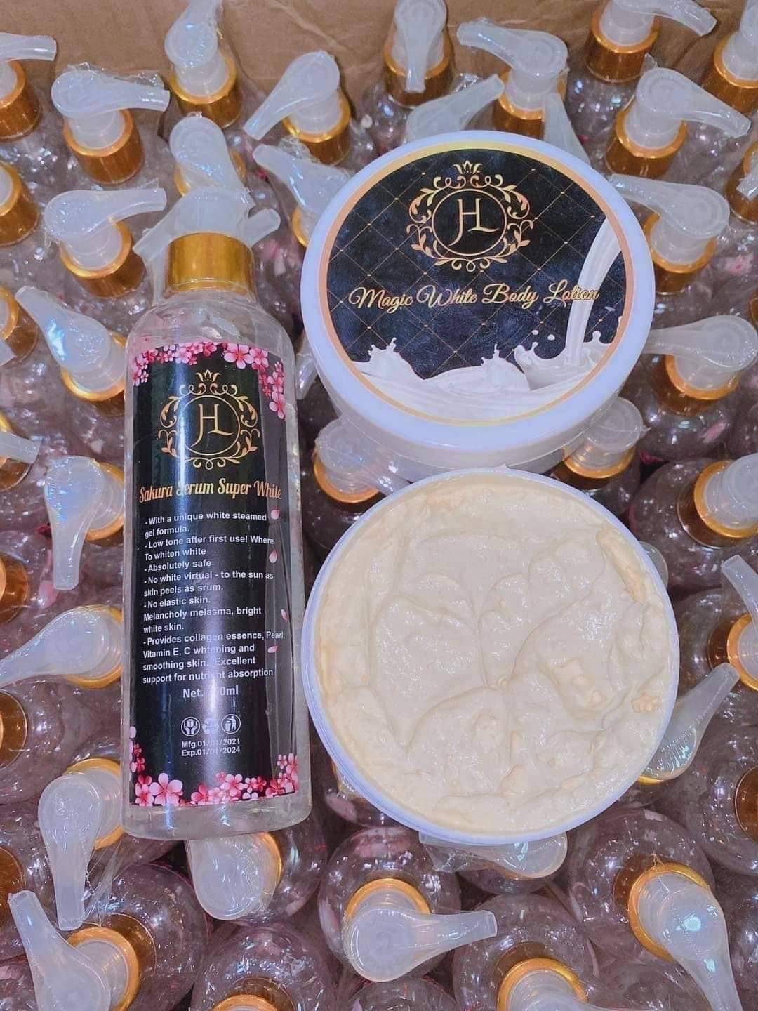 Magic White cream ครีมเมจิกไวท์ + เซรั่มซากุระ - Kouphasith - ThaiPick