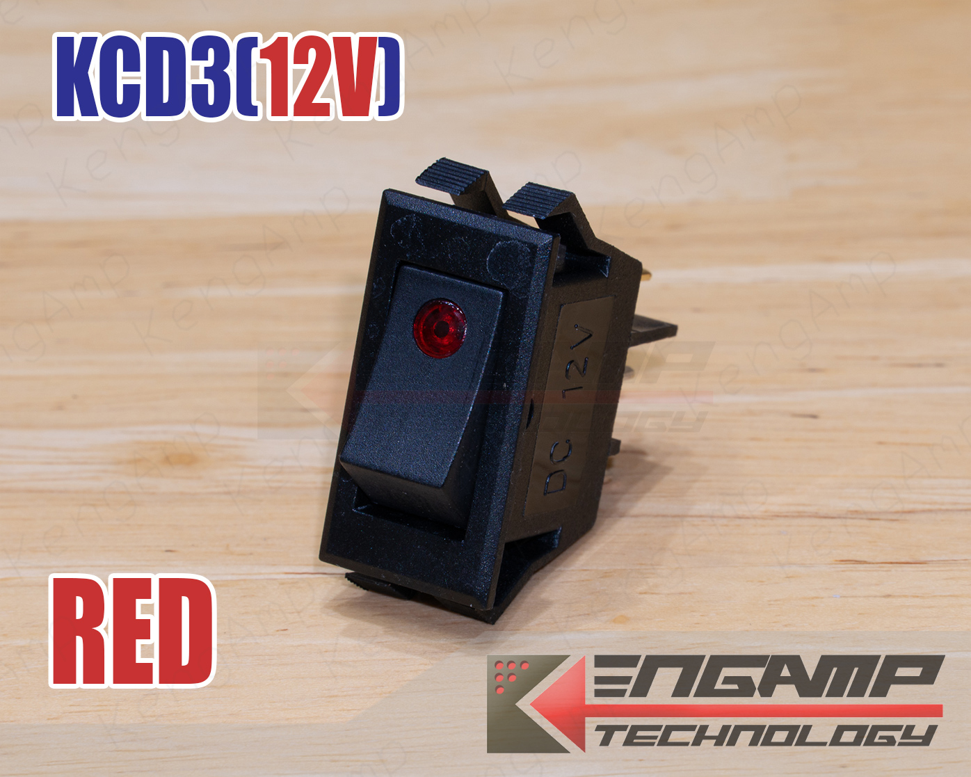 KCD3 12V มีไฟจุด Rocker Switch ขนาด 16x32mm | Lazada.co.th