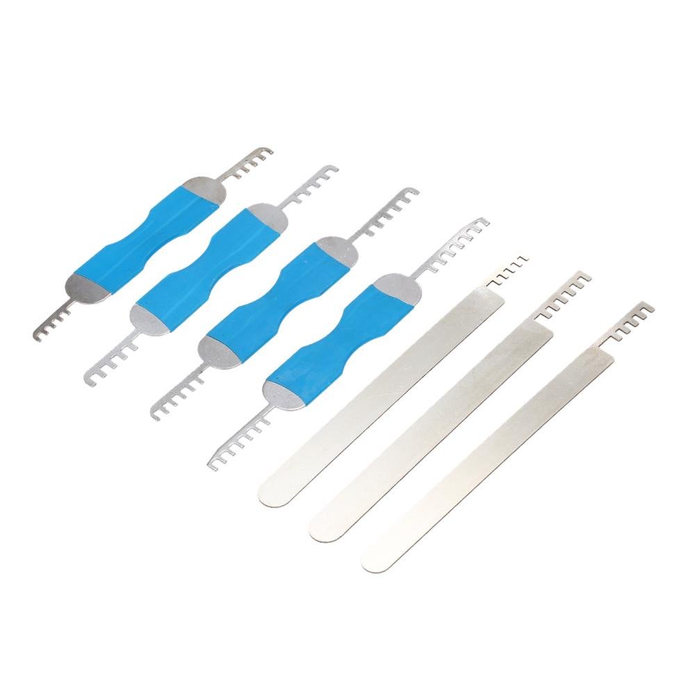 7pcs Stainless Steel Comb Picks Lock Opener Locksmith Tools - SENT ...