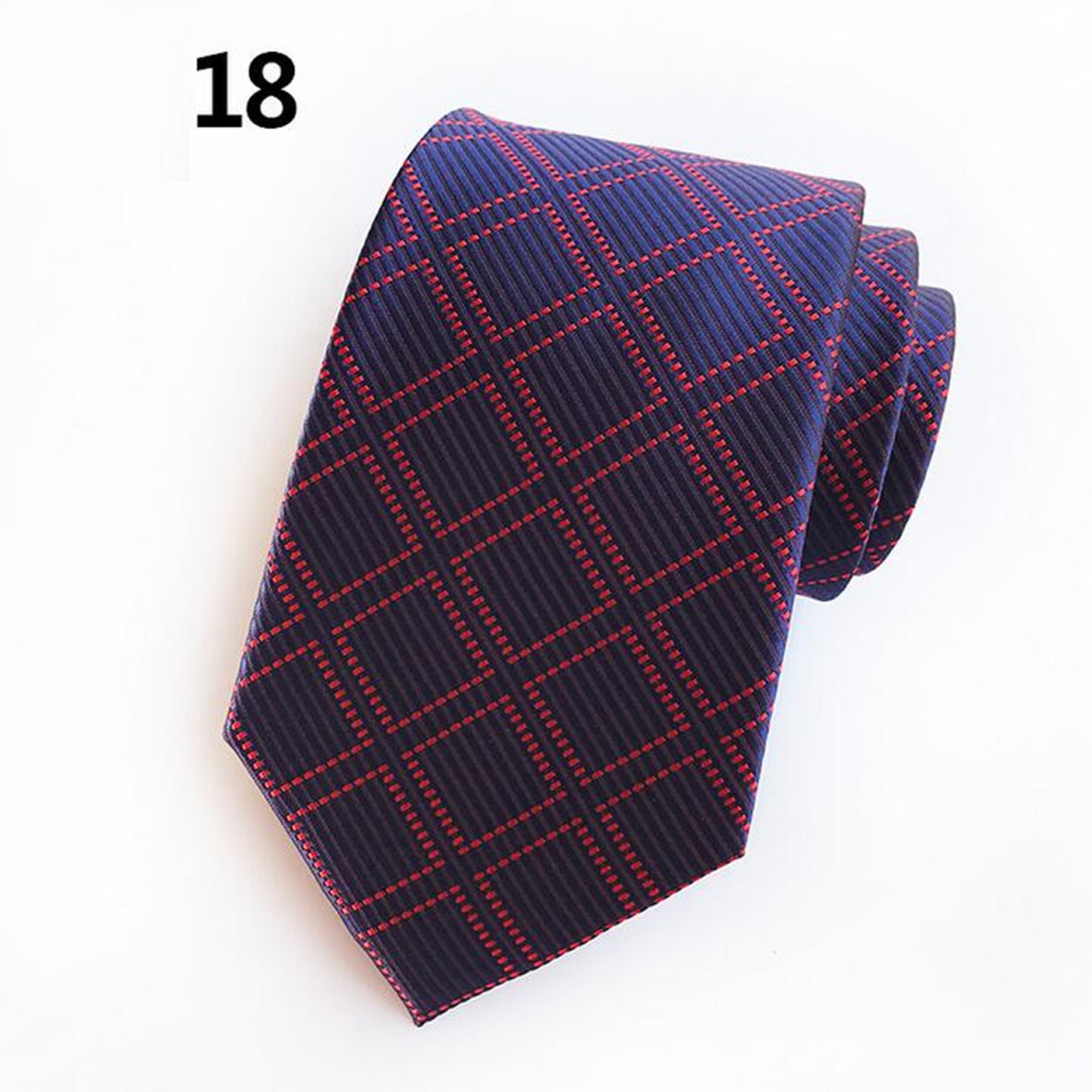 Men's Formal Business Tie Plaid Check Polyester Silk Neckties ...