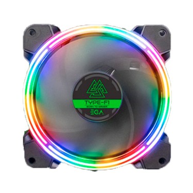 พัดลมเคส EGA Type F1 F2 F3 RGB Cooling FAN PC 120mm พัดลมคอมพิวเตอร์ ...