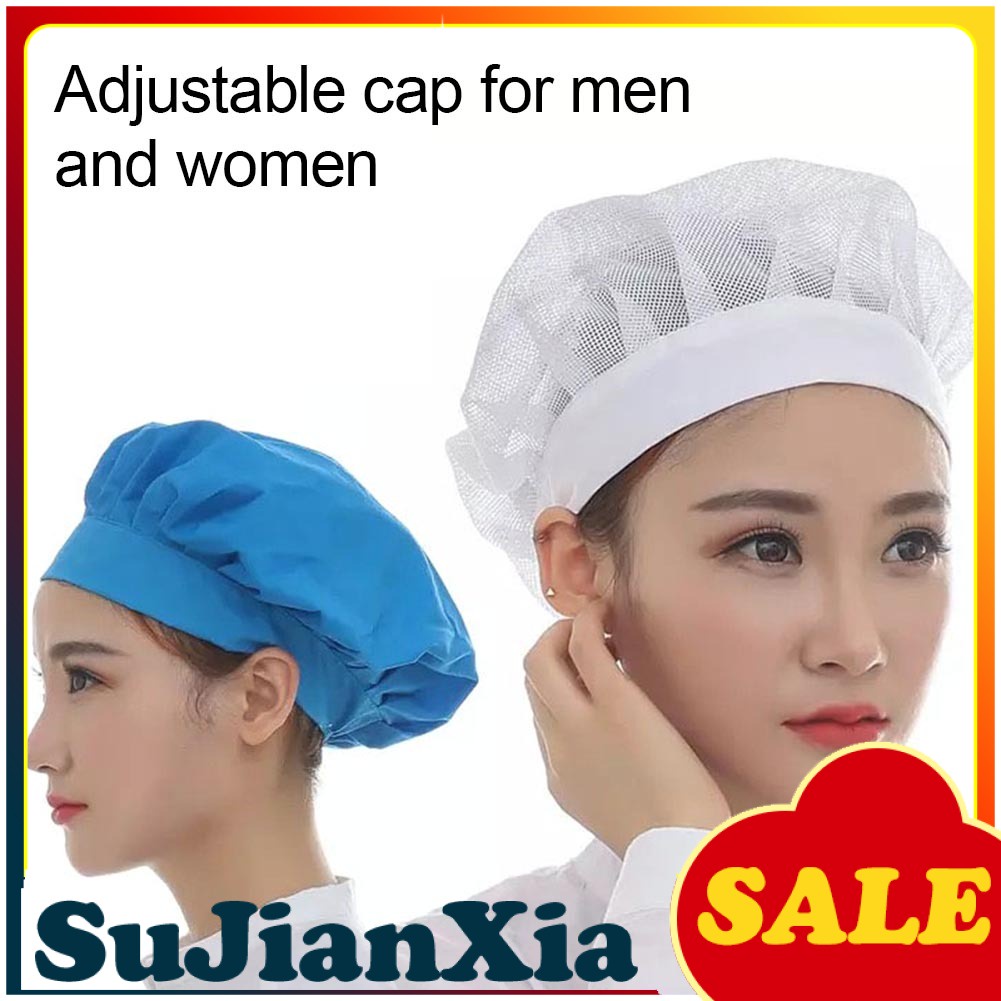 Uni Breathable Adjustable Mesh Cap Factory Worker Kitchen Cooking Chef ...