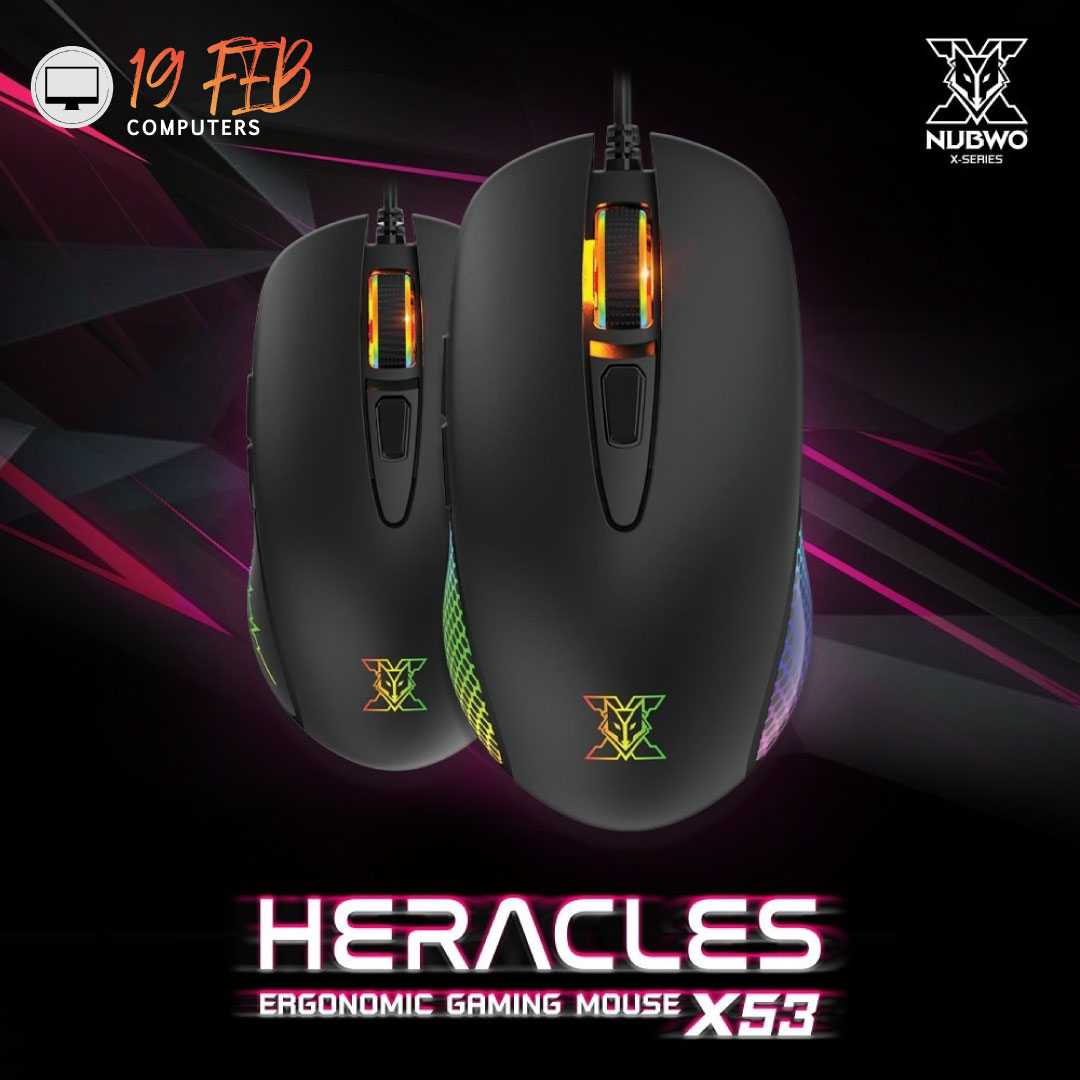 GAMING NUBWO NM-60 GAMING OPTICAL MOUSE USB เม้าส์เกมมิ่ง ออฟติคอล รูปทรงสวย ปรับ DPI ได้สูงถึง ...