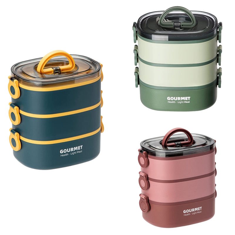 Bento Box Adult Lunch Box, Leak-Proof, Stacking Bento Box Lunch Box ...