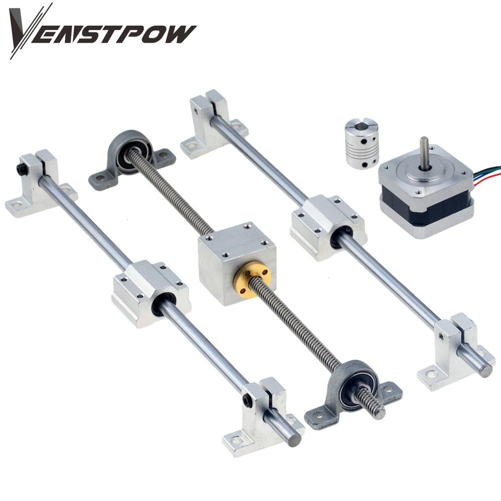 3D Printer guide rail sets T8 Lead screw length 500mm + linear shaft 8 ...