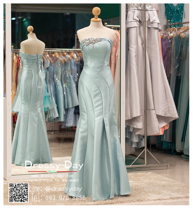 ชุดราตรียาวแขนกุด คอวี ชุดไปงานแต่งกลางคืน ชุดราตรีคนอ้วน สวย ผอม หรู ...